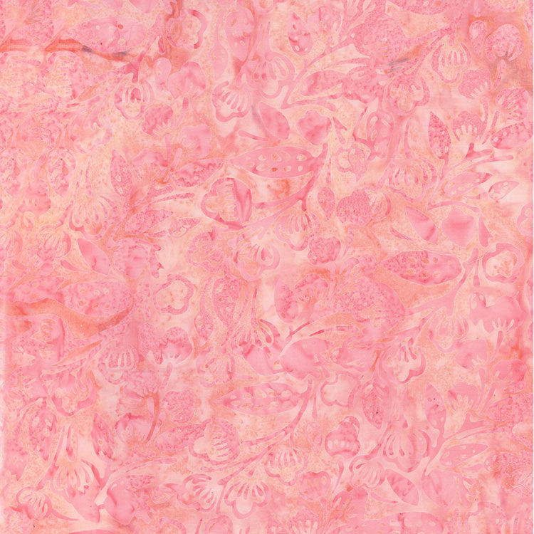 DANDELION WISHES BATIK 83043 20 Swirls Vines Blush Pink Banyan Batik ...